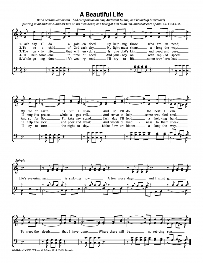 A Beautiful Life -- CountryHymns.com