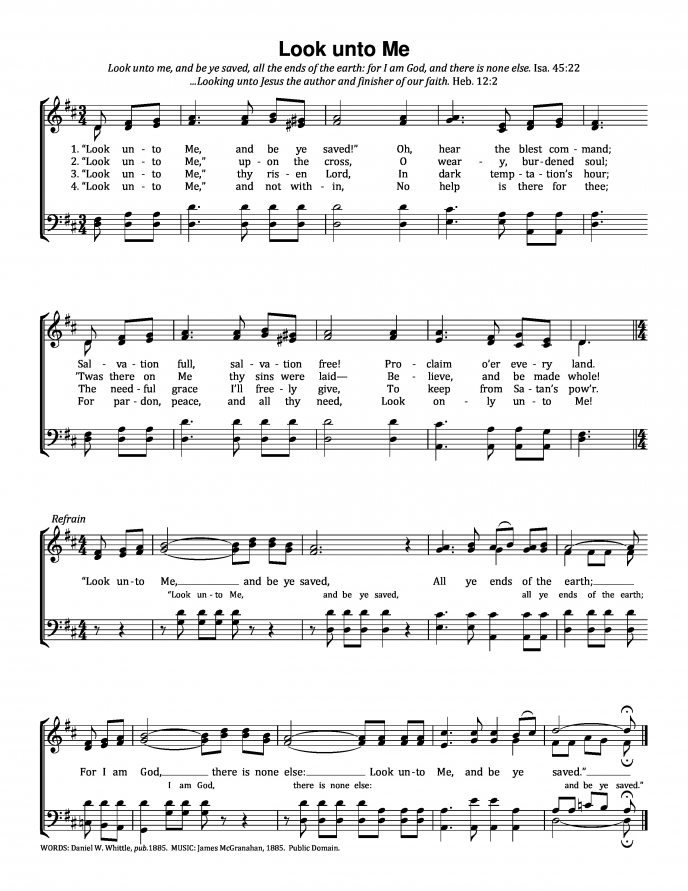 Look unto Me -- CountryHymns.com