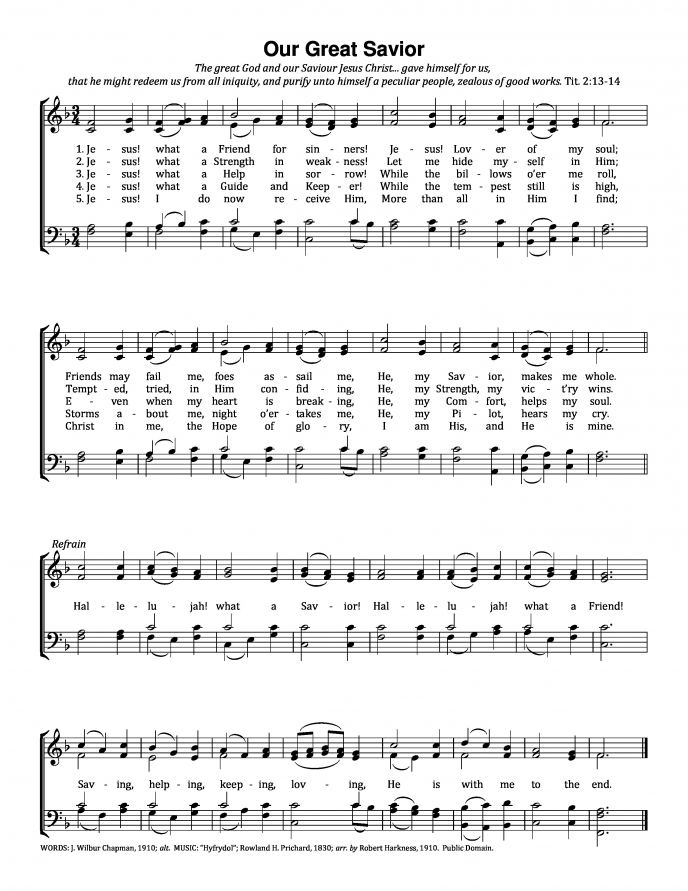 Our Great Savior -- CountryHymns.com